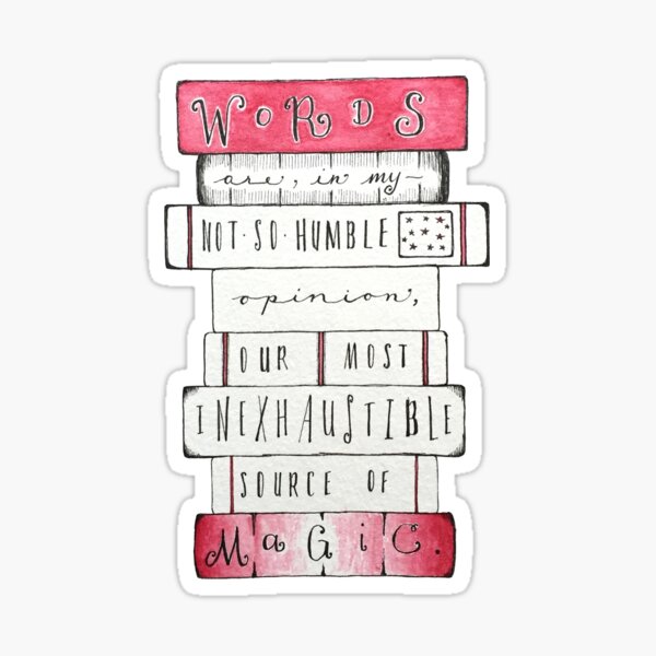 "Words and Magic" Sticker for Sale by gentlecounsel | Redbubble