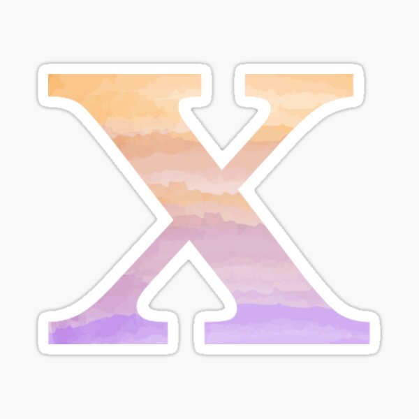 "Chi / X orange and purple" Sticker for Sale by cfrolf | Redbubble