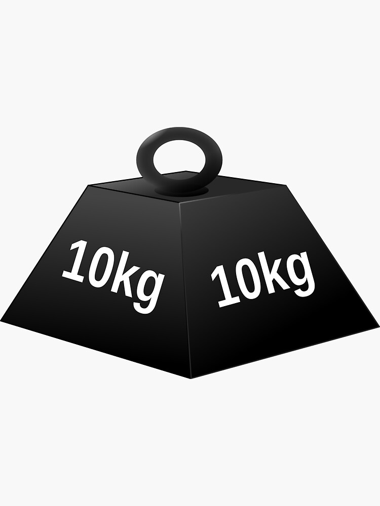 "10 Kg Weight" Sticker for Sale by Reethes | Redbubble