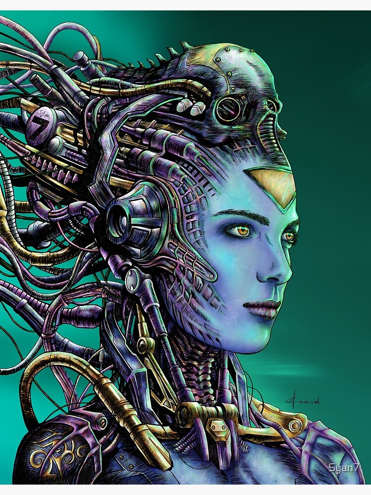 "Cyberpunk Robot Girl" Art Print for Sale by Syan7 | Redbubble