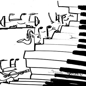 Cuaderno con la obra «Cuarteto de notas musicales. Dibujo» de José A ...