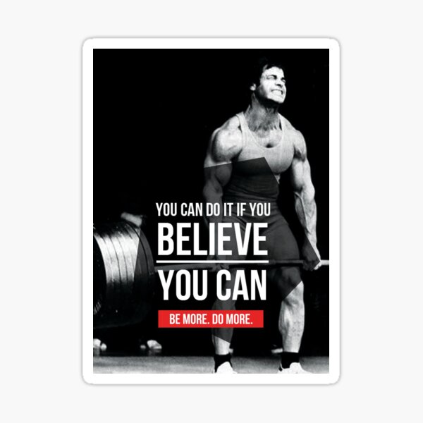 "Bodybuilding Inspirational Quote And Saying" Sticker by superfitstuff ...