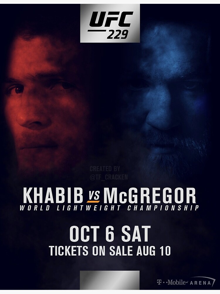 "UFC 229: Khabib vs McGregor Official Event Poster (HQ)" Poster for ...