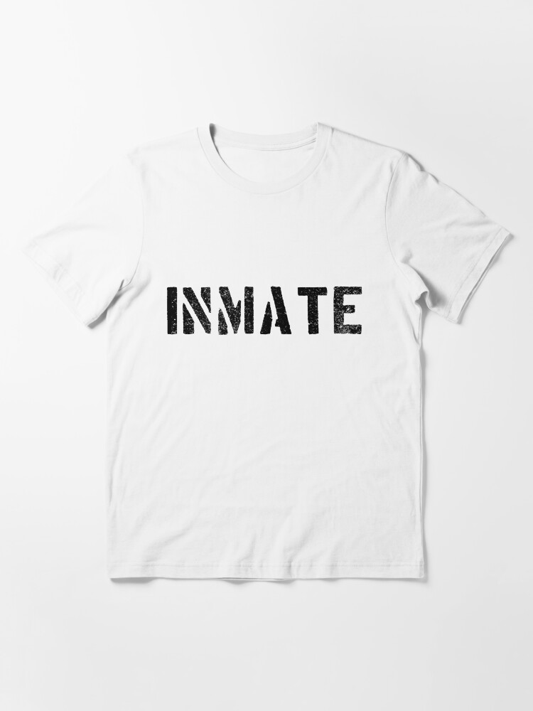 "Inmate Jail Costume T Shirt Cosplay Prison Distressed Orange Halloween ...