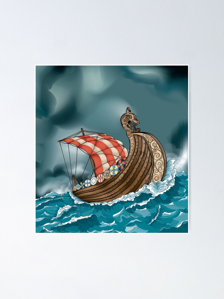 "Viking Ship " Poster by natsmith1 | Redbubble