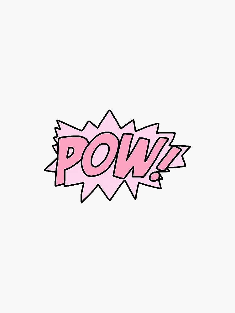"POW!" Sticker for Sale by oliviarose333 | Redbubble