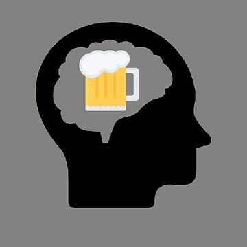"Funny Beer on the Brain Beers Alcohol Lager Drinking " Sticker for ...