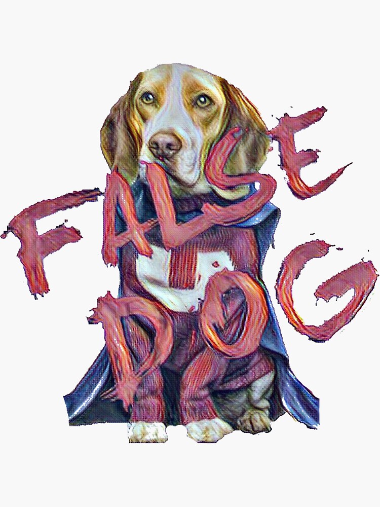"False Dog" Sticker by Kangshu | Redbubble