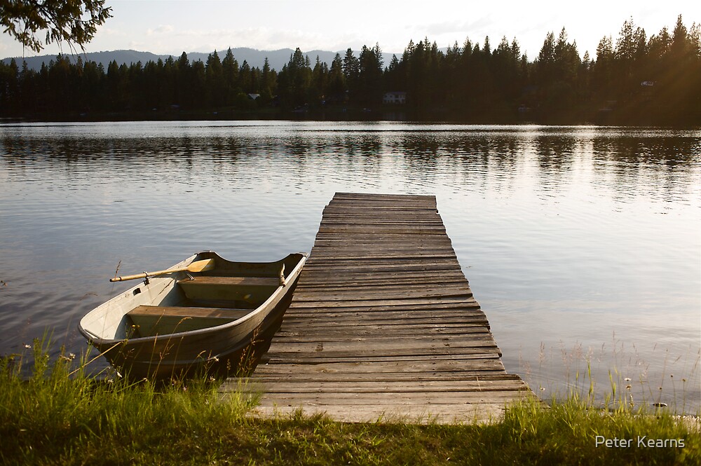 "Row Boat on Savage Lake, MT" by Peter Kearns | Redbubble