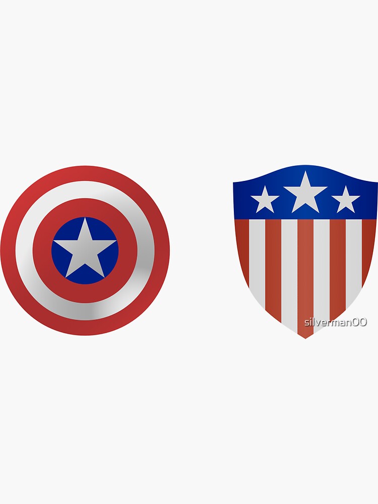 "Cap's Shields" Sticker for Sale by silverman00 | Redbubble