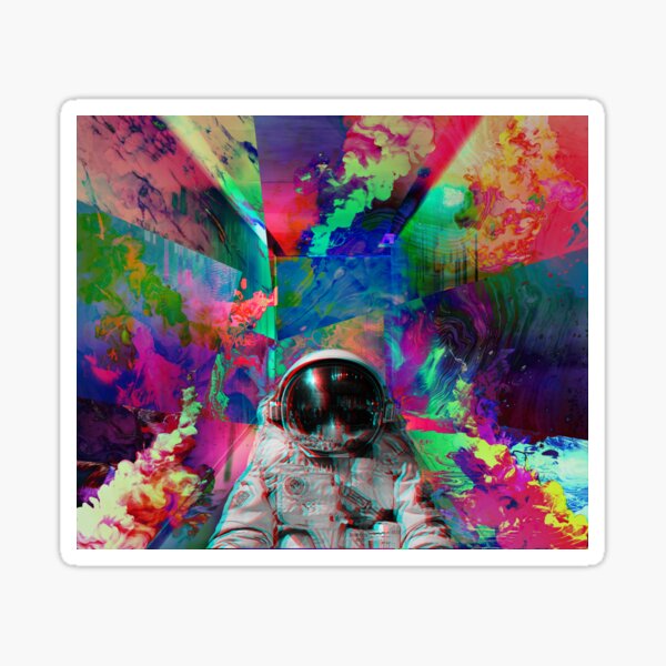 "Tripping Space Man" Sticker for Sale by mindsgallery | Redbubble