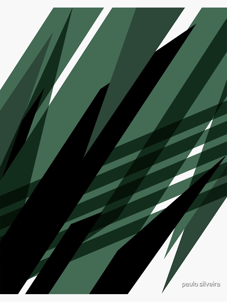 "Abstract art for home decoration in Green tone colors." Sticker for ...