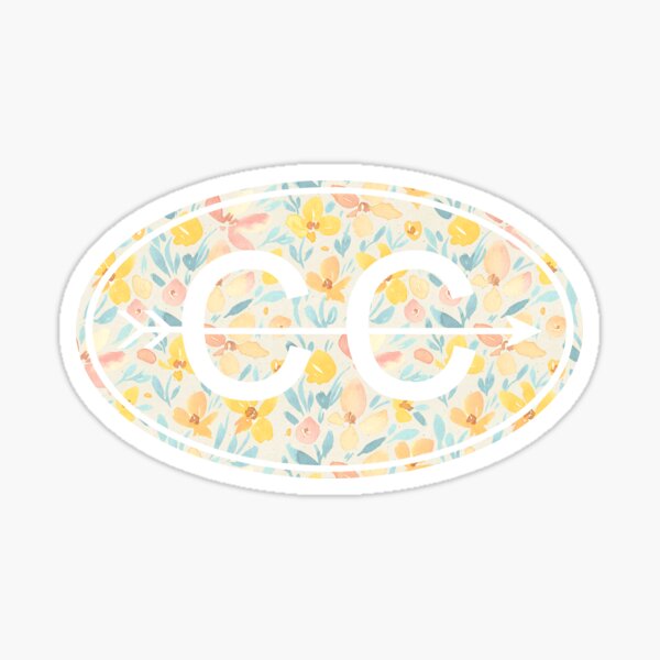 "Yellow Floral CC" Sticker by its-anna | Redbubble