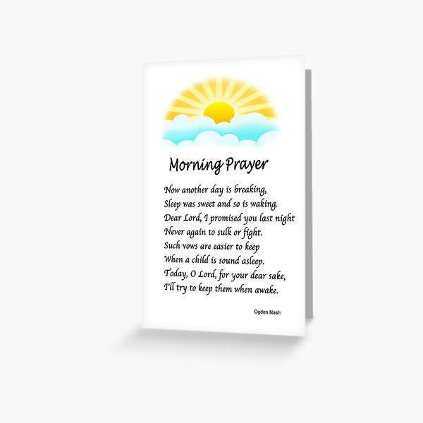 "Morning Prayer Poem" by AM Santos | Redbubble