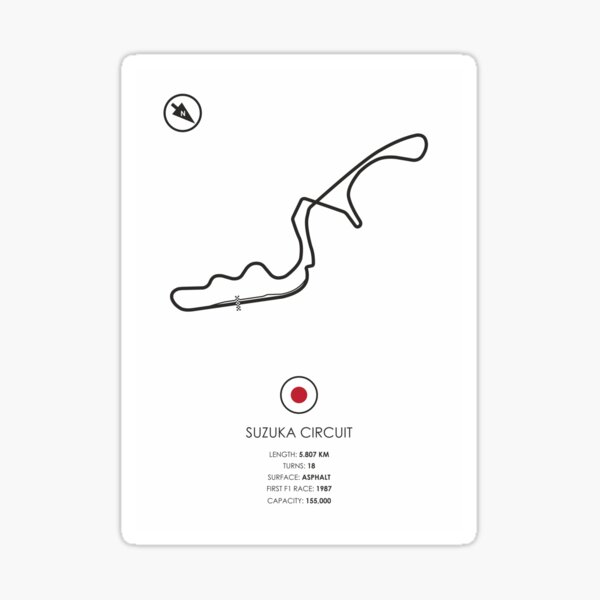 "SUZUKA CIRCUIT" Sticker for Sale by TM3A | Redbubble