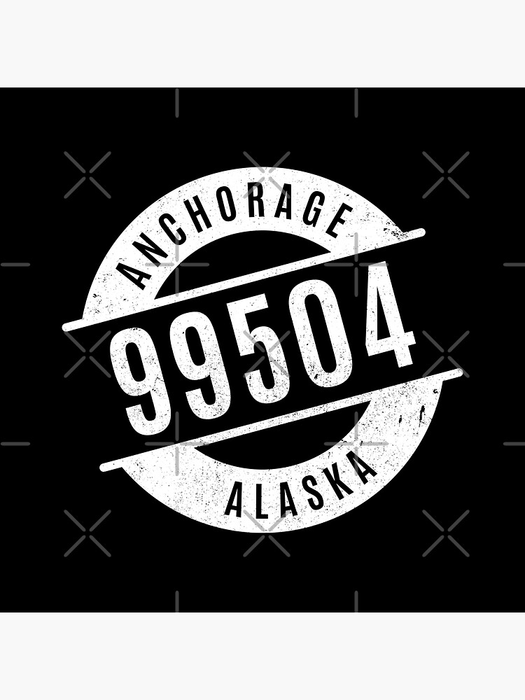 "Anchorage Alaska 99504 Zip Code " Sticker by creativecurly | Redbubble