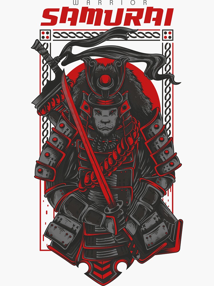 "samurai warrior" Sticker for Sale by retro-gamer | Redbubble