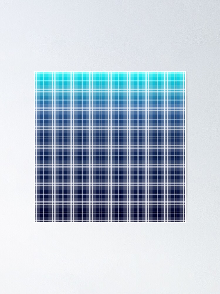 "Deep Blue Ocean Sea Tartan Plaid Check" Poster by podartist | Redbubble