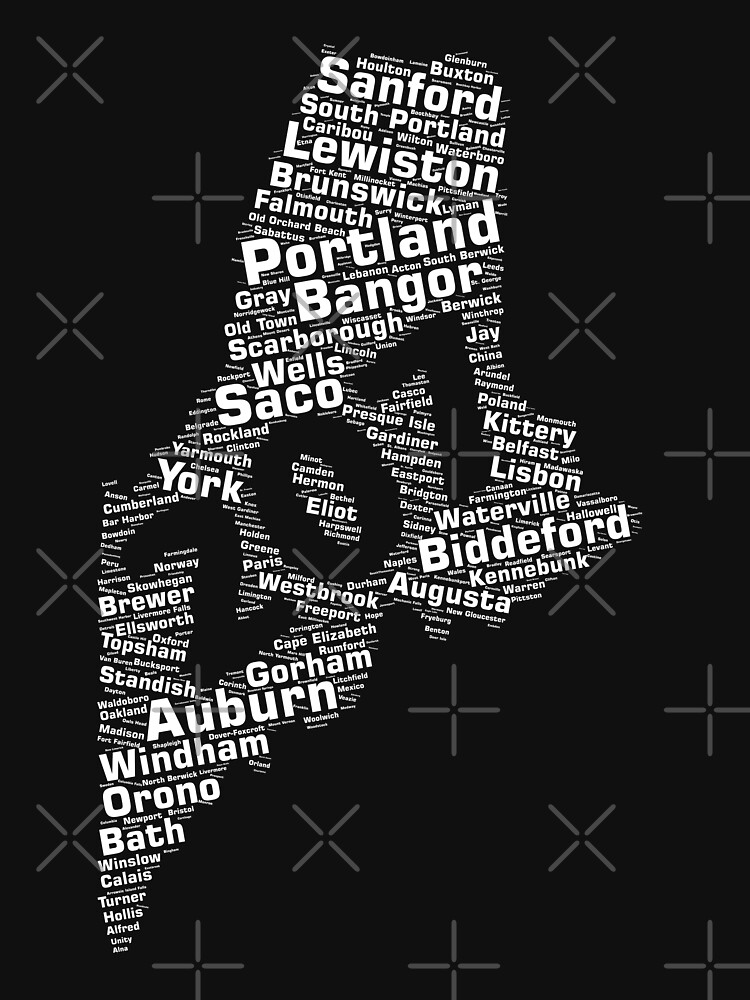 "Maine Cities 207 Area Code" T-shirt by shirtonaut | Redbubble