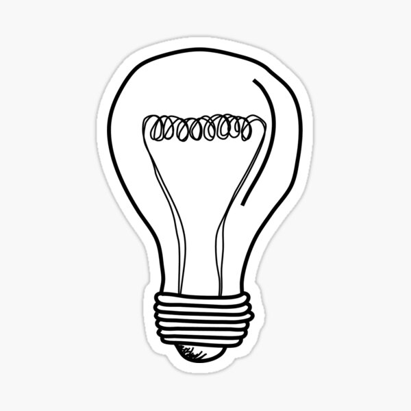 "Light bulb" Sticker for Sale by Maridac | Redbubble
