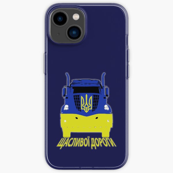 "Ukraine flag truck Trident Ukrainian Tryzub" iPhone Case for Sale by ...