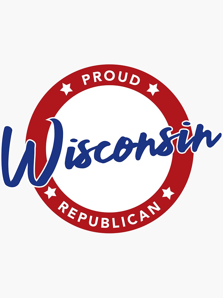"Proud Wisconsin Republican" Sticker for Sale by InspiredQuotes | Redbubble
