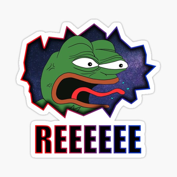 "Angry Pepe the Frog REEEE V2" Sticker for Sale by MowyCow321 | Redbubble