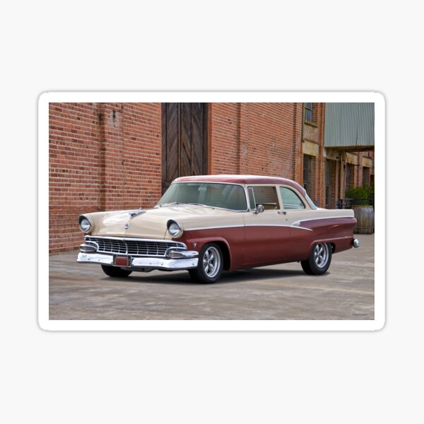 "1956 Ford Customline Coupe II" Sticker by DaveKoontz | Redbubble