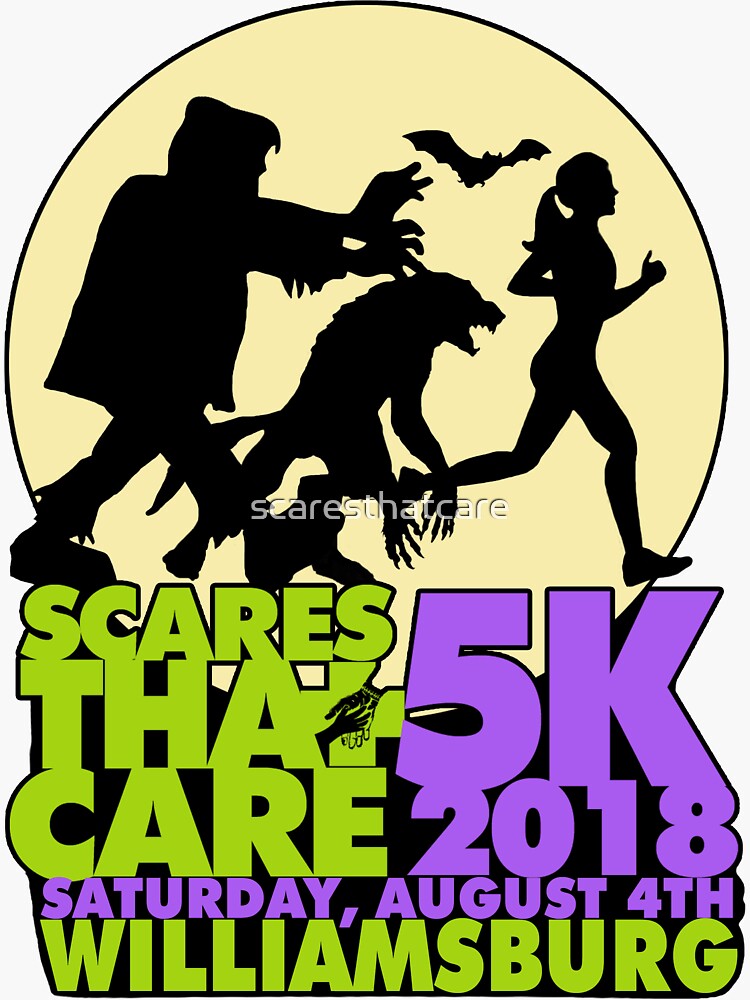 "2018 5K Race Logo" Sticker by scaresthatcare | Redbubble