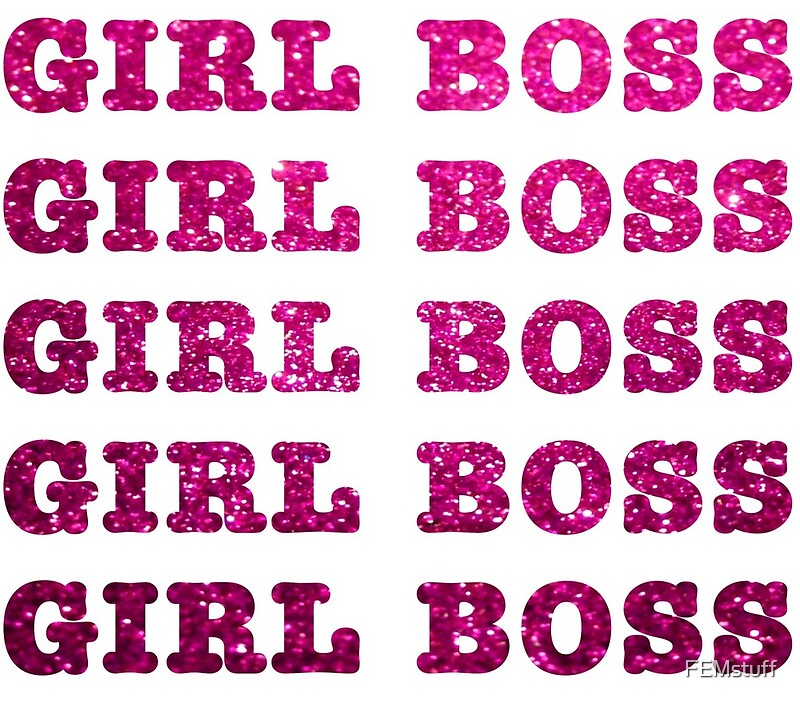 "Girl Boss Text " by FEMstuff | Redbubble