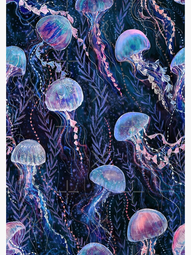 "Magic Jellyfish" Poster for Sale by Rebecca Reck Art | Redbubble
