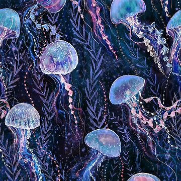 "Magic Jellyfish" Poster for Sale by Rebecca Reck Art | Redbubble