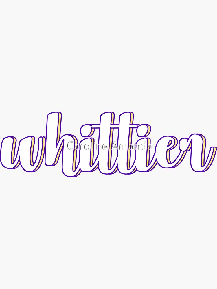"Whittier College / Whittier, California" Sticker by carolineophoto ...
