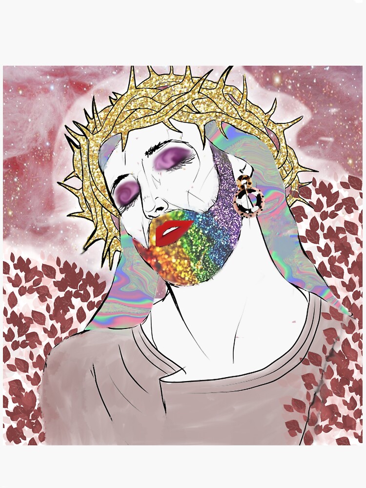 "Gay Jesus LGBT" Sticker for Sale by wildestflower | Redbubble