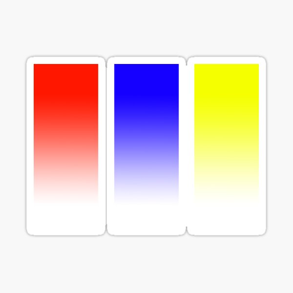 "primary colors" Sticker for Sale by elizkendrickm | Redbubble