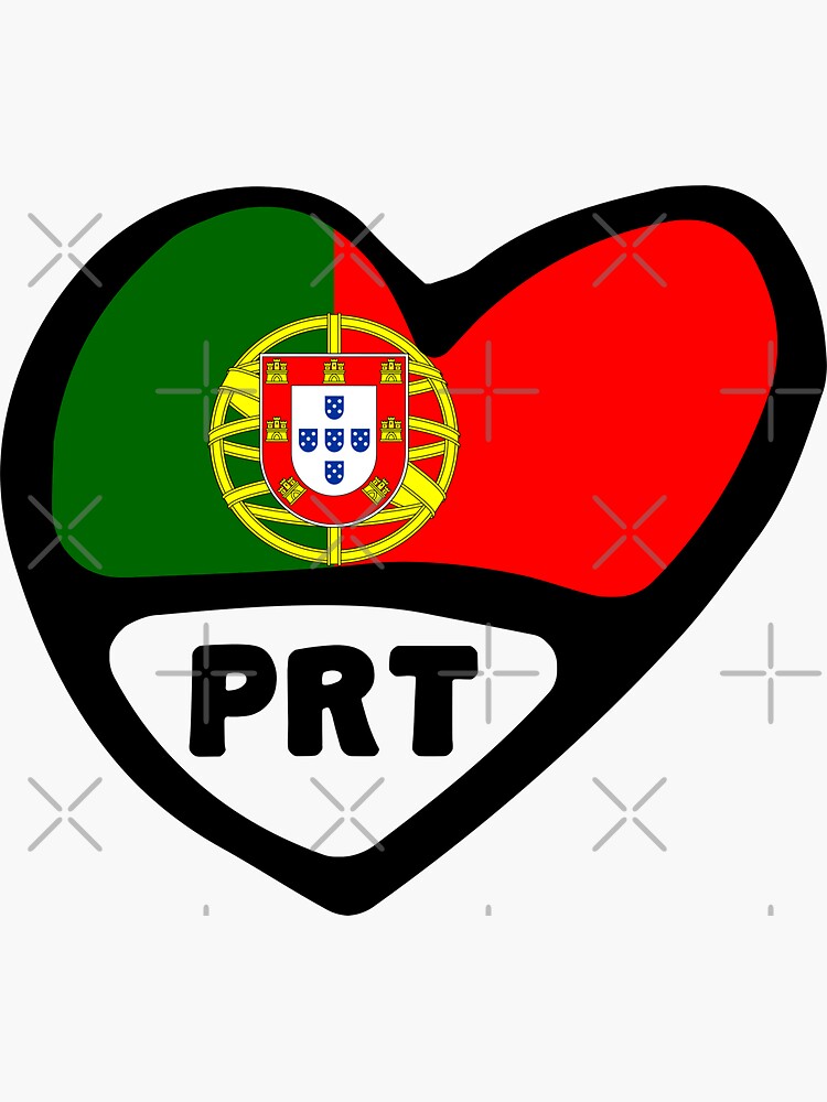 Portugal Country Code Flag Heart PRT Sticker By Celticana Redbubble portugal-country-code-flag-heart-prt-sticker-by-celticana-redbubble