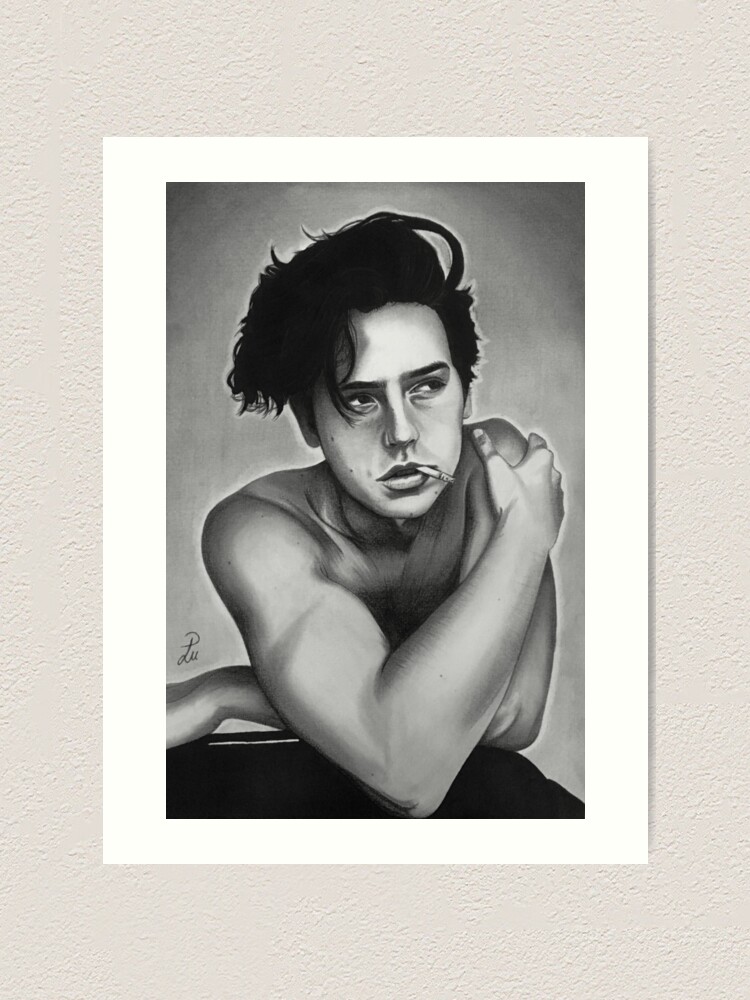 "Cole Sprouse Drawing" Art Print by Lucile-Draws | Redbubble
