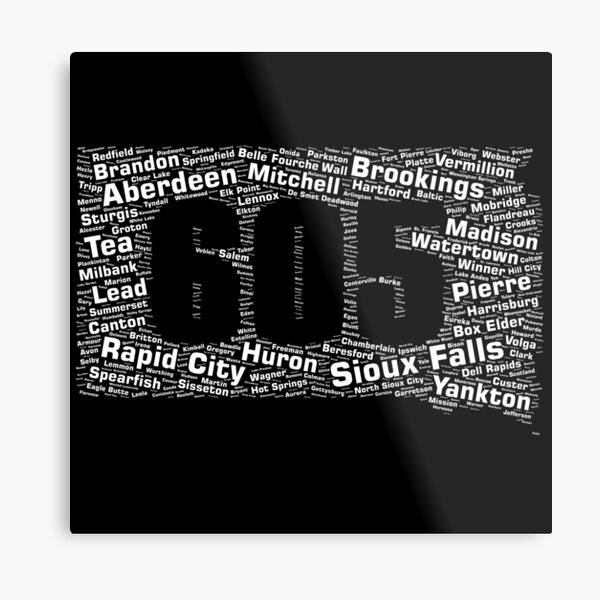 "South Dakota 605 Area Code" Metal Print for Sale by shirtonaut | Redbubble