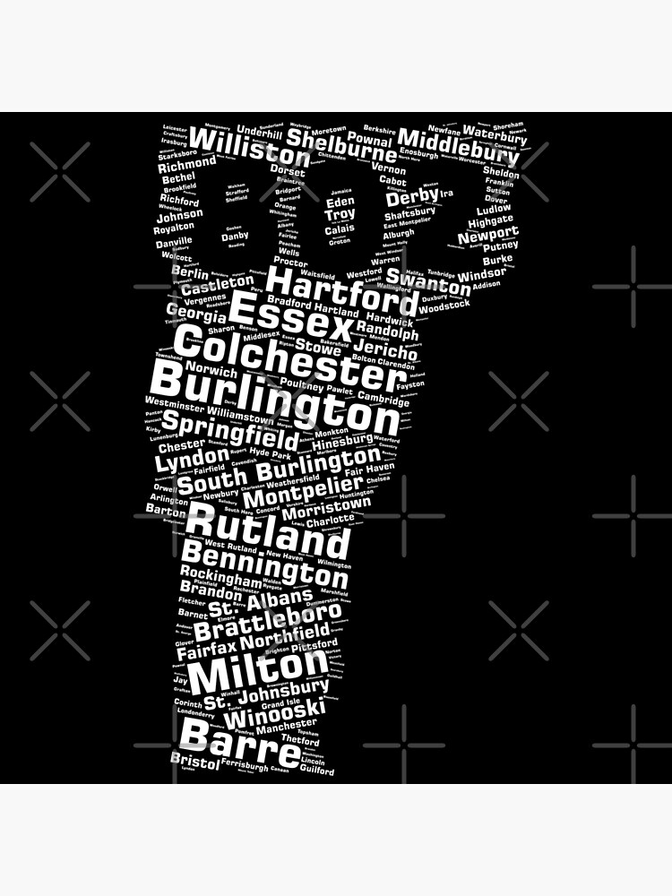 "Vermont Cities 802 Area Code" Canvas Print for Sale by shirtonaut ...