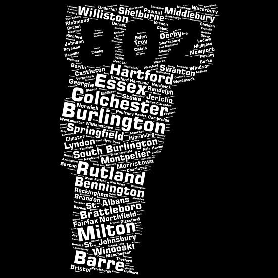 "Vermont Cities 802 Area Code" Photographic Prints by shirtonaut ...