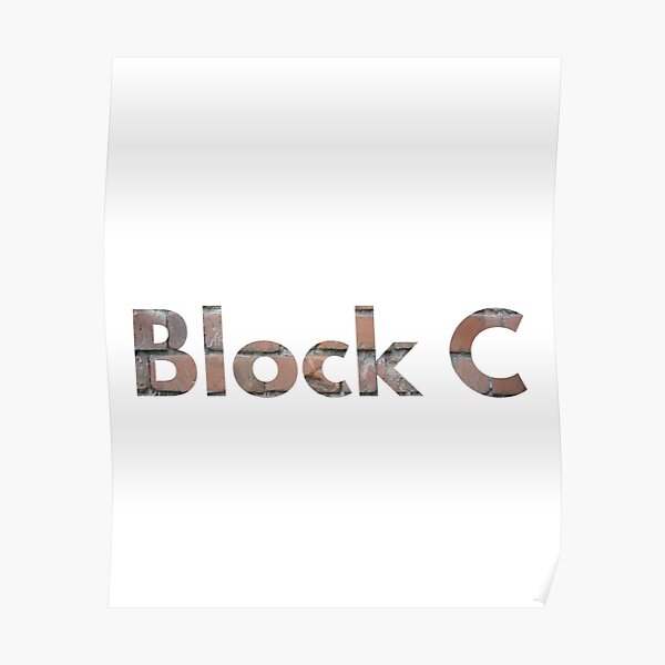 "BLOCK C PRISON INMATE" Poster for Sale by phys | Redbubble