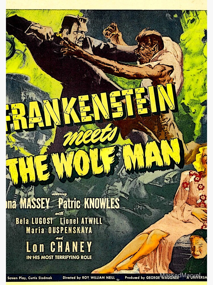 "FRANKENSTEIN MONSTER VS THE WOLFMAN" Spiral Notebook for Sale by ...