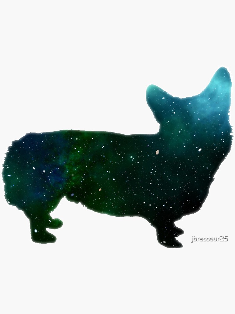 "Galaxy Corgi" Sticker by jbrasseur25 | Redbubble