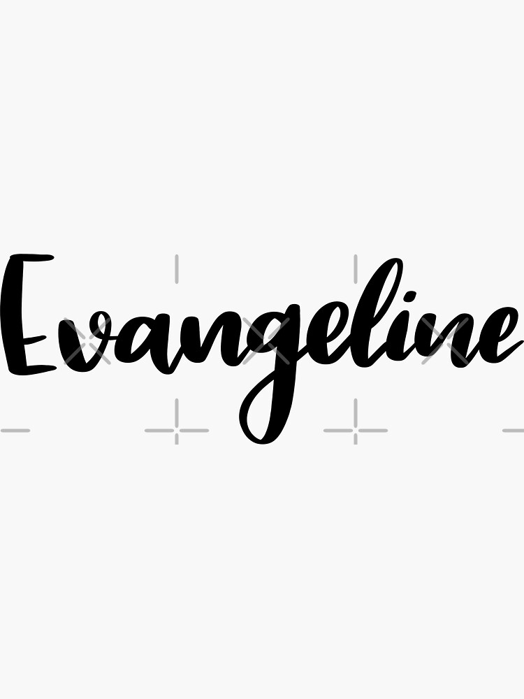 "Evangeline " Sticker by ellietography | Redbubble