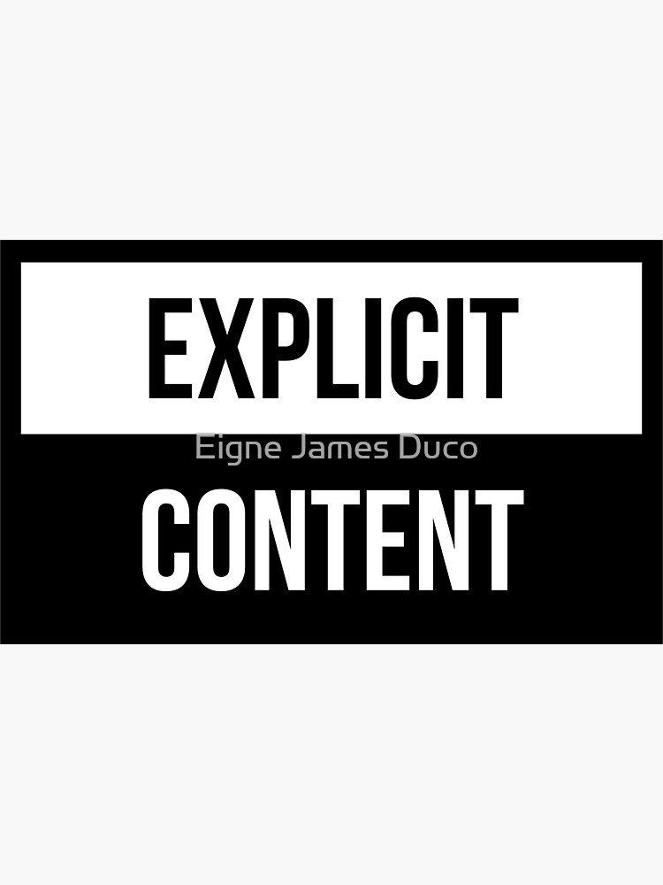 "Explicit!" Sticker for Sale by jayduco | Redbubble