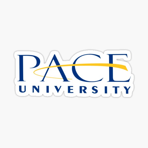 "Pace University " Sticker for Sale by candiekain | Redbubble