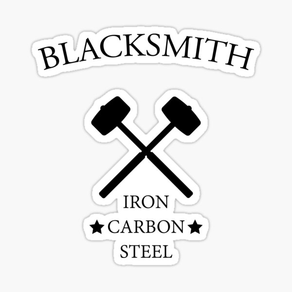 "Blacksmith Iron carbon steel" Sticker for Sale by InspireGifts | Redbubble