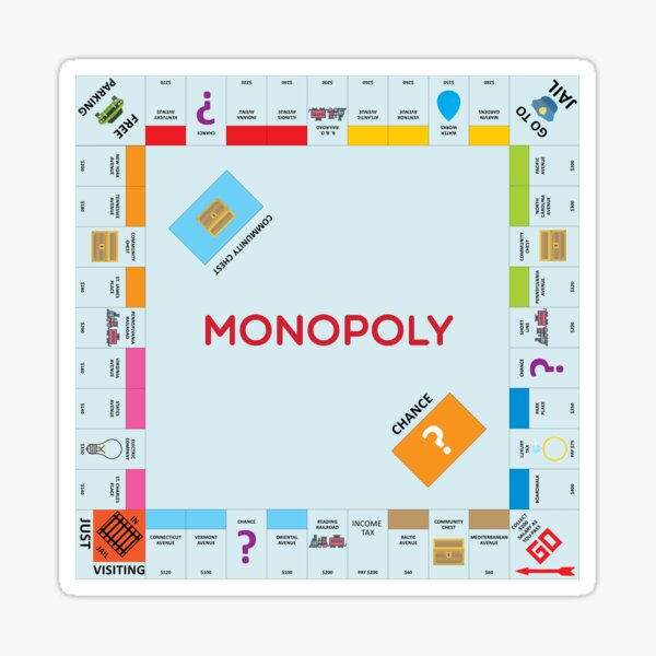 "Monopoly" Sticker by imlying | Redbubble