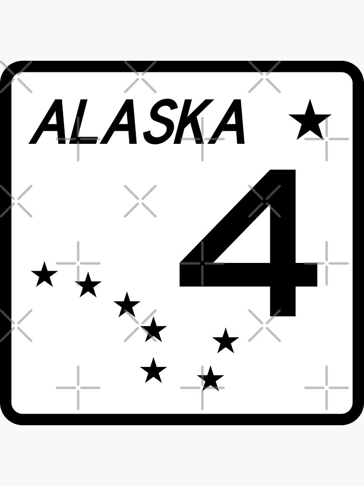 "Alaska Route 4, Richardson Highway" Sticker for Sale by AlaskaExtreme ...