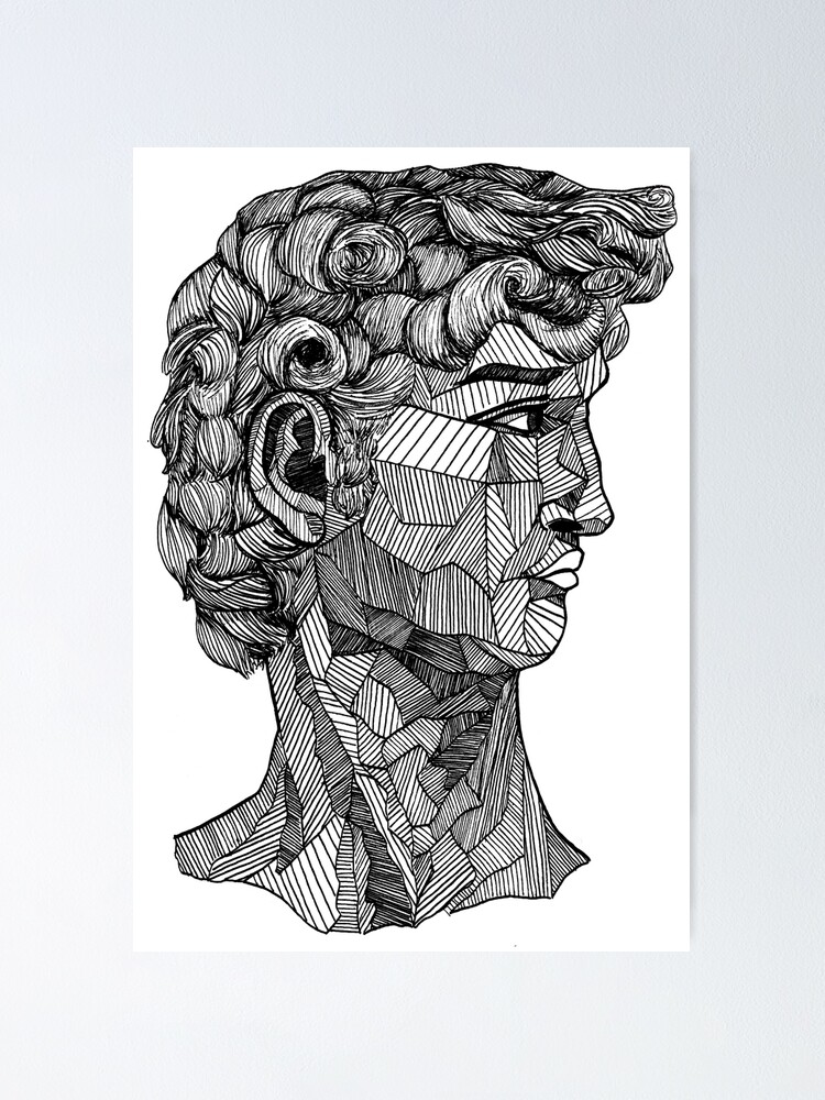 "Geometric Statue of David" Poster by emily130 | Redbubble